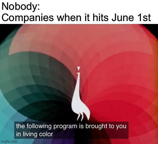 The following program is brought to you in living color - Imgflip