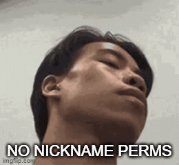 No Nickname Perms :( - Imgflip