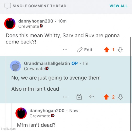 Welp, I’ve been informed that Mid Fight Masses isn’t dead - Imgflip