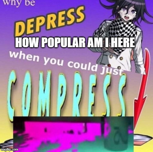 why be depress when you could just compress - Imgflip