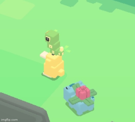 Ivysaur keeps trying to knock them over... - Imgflip