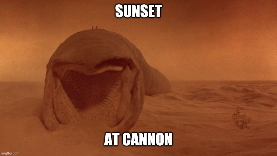 Sunset at Cannon - Imgflip