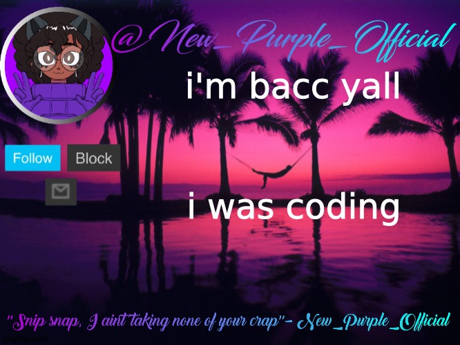 Purple's announcement temp 3 - Imgflip