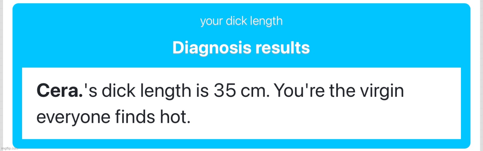 So I converted it into inches, and it rounded to 14 inches. I don’t ...