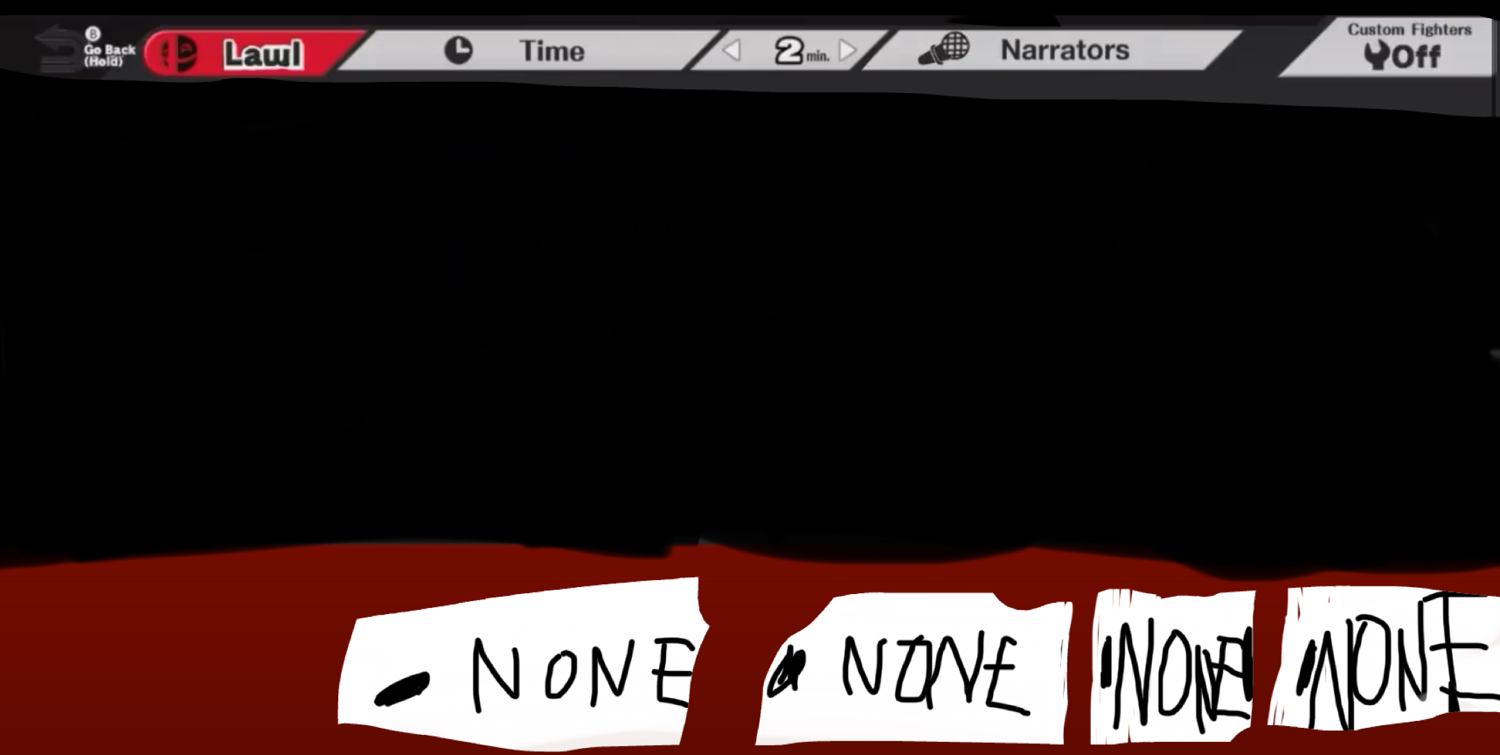 Smash Bros Character Select Screen Blank Template Imgflip