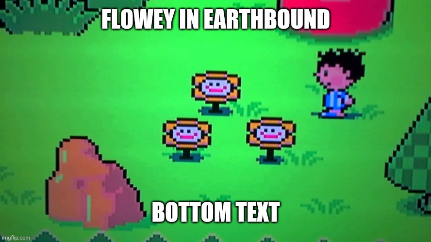 Image tagged in flowey in earthbound - Imgflip