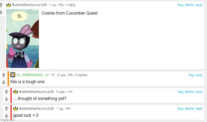 Still waiting for Fresh to find an FNF reference in Cosmo - Imgflip