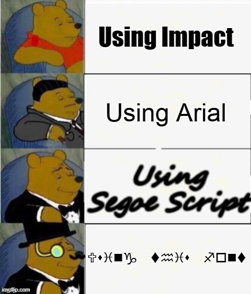 Tuxedo Winnie the Pooh 4 panel - Imgflip