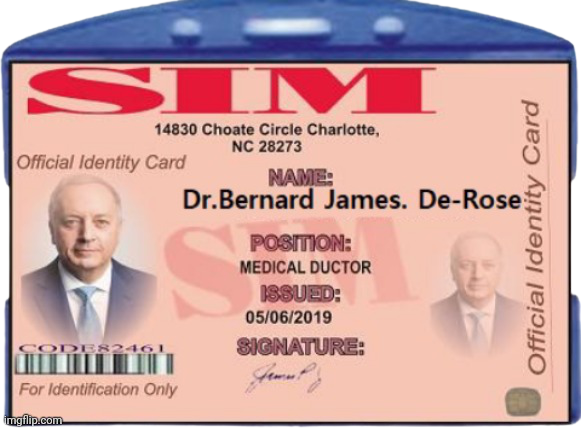 Half SIMP ID Card Blank Template Imgflip