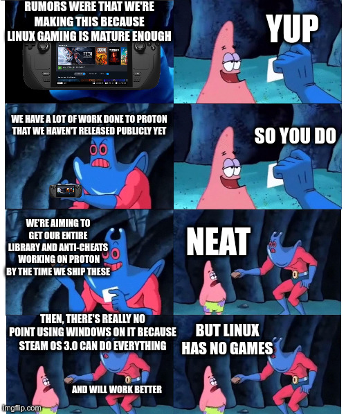 Year of the Linux Desktop/Handheld: The Final Boss : r/linuxmemes