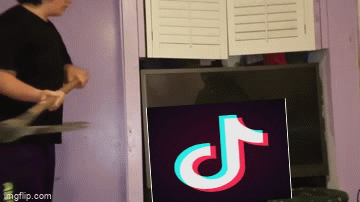 Smashing the TV - Imgflip