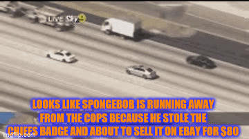 SpongeBob car Chase - Imgflip
