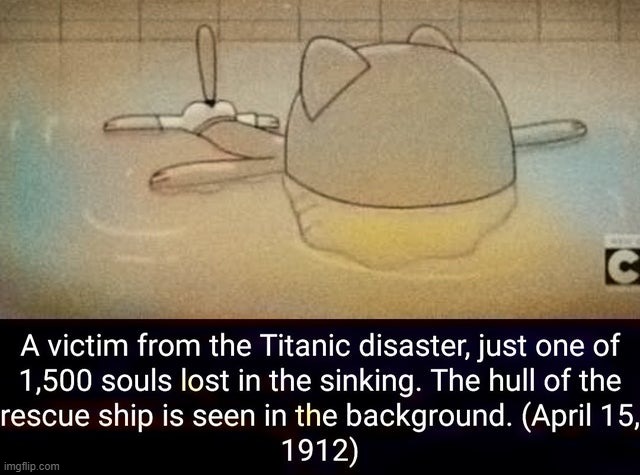 His two siblings both survived the sinking - Imgflip