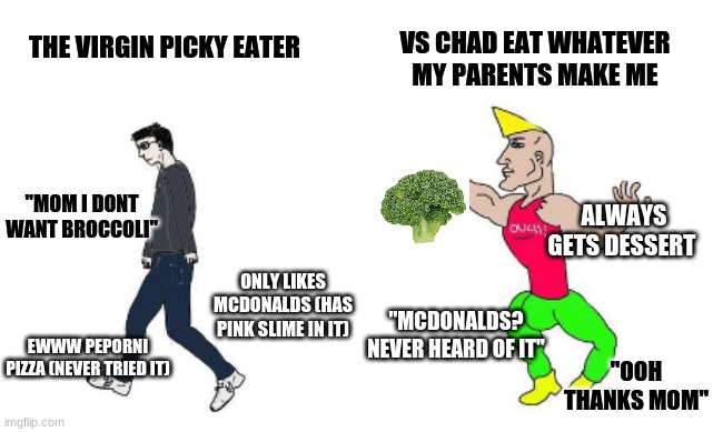 Man up and stop being picky - Imgflip