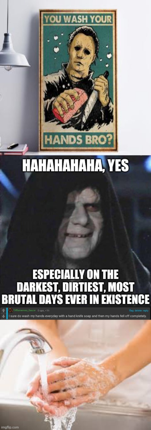 Hand knife soap: hands fell off completely (cursed) - Imgflip