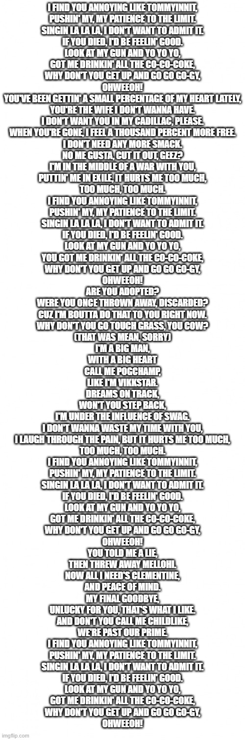 tommy innit by cg5 (this song is not about tommy innit the lyrics have ...