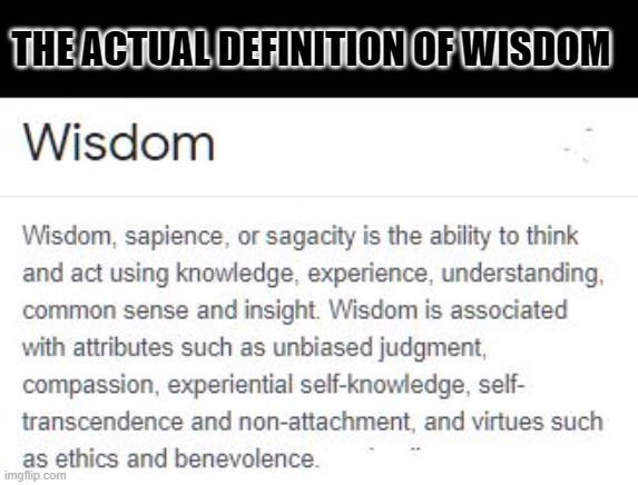 Wisdom - Imgflip