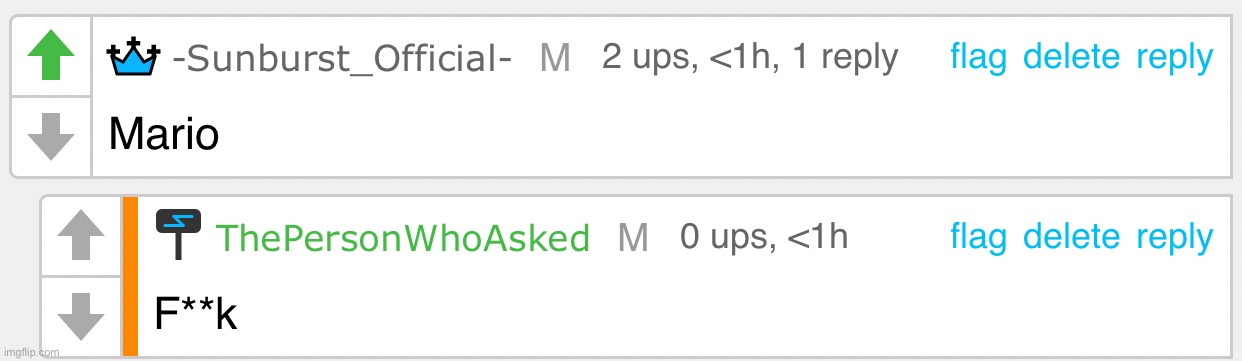 I was really hoping this would be like the reddit comment section where ...