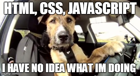 That's how I felt when I started web design at school - Imgflip