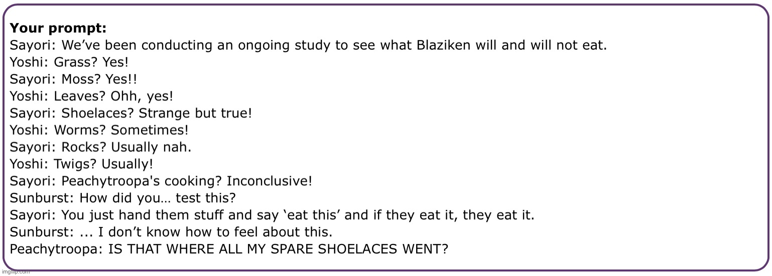 Last prompt for right now - Imgflip