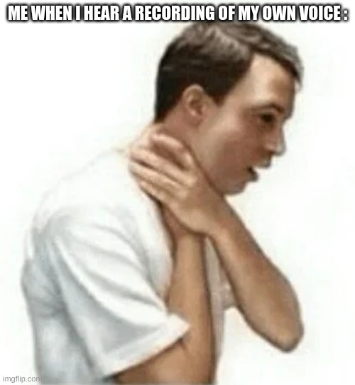 My voice sounds bad! - Imgflip