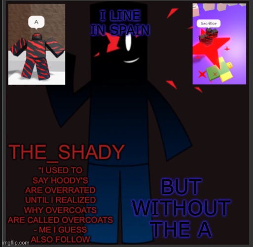 The_shady announcement template thingy - Imgflip