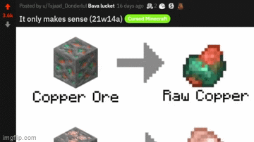 minecraft 1.17 is sus apparently - Imgflip