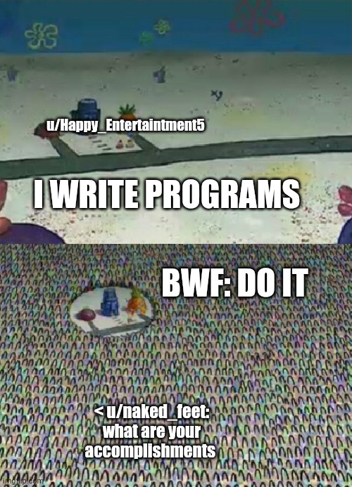 Spongebob crowd meme - Imgflip