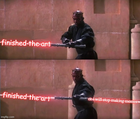 Darth maul doublesided lightsaber sentence finish - Imgflip