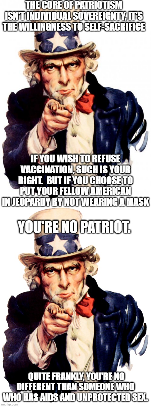 True patriots look out for their countrymen. - Imgflip