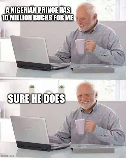 Hide the Pain Harold Meme - Imgflip