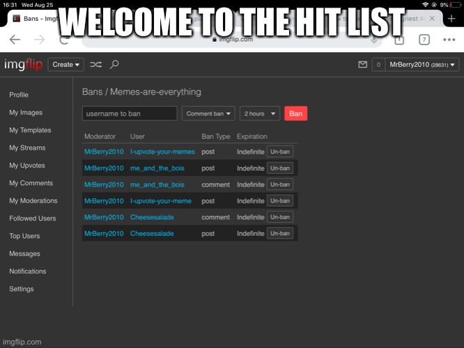 If you were on here you are unable to speak and you are one of my ...
