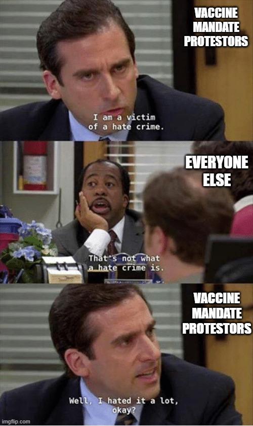 what anti-vaccine mandate protestors sound like - Imgflip