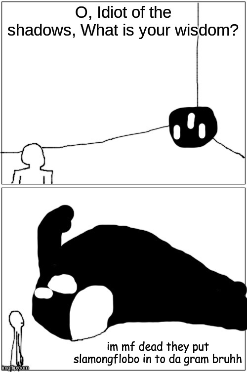 O, Idiot of the Shadows, what is your wisdom - Imgflip