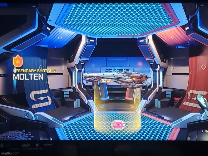 My first Legendary Skin I got in a Reward Drop on Splitgate! - Imgflip