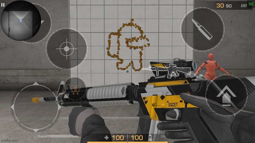 sus art using bullets - Imgflip