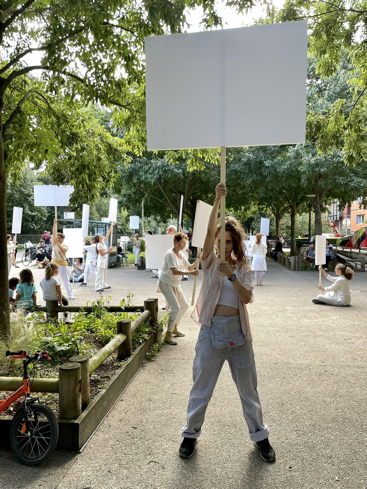 Girl With Blank Protest Sign Blank Template Imgflip