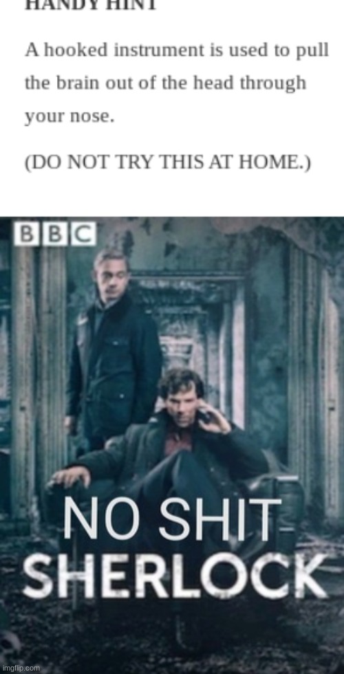 Image tagged in no shit sherlock - Imgflip