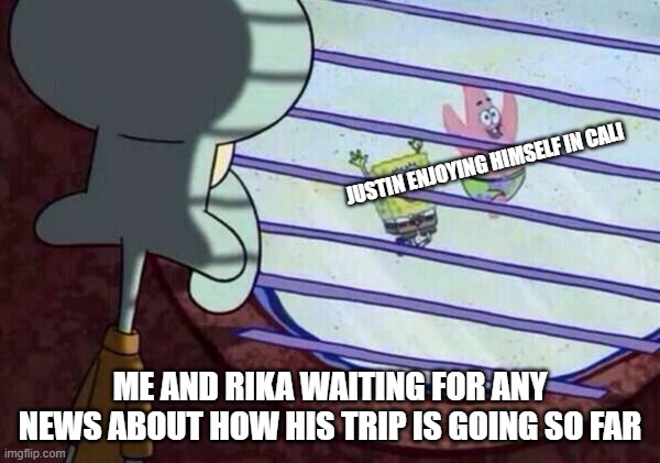 Squidward Looking Out Window - Imgflip