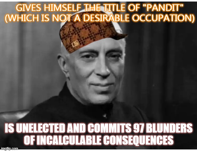 Gives himself the title of "Pandit" (which is not a desirable ...