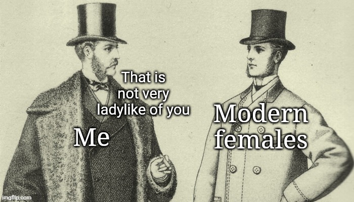 That is not very ladylike of you - Imgflip