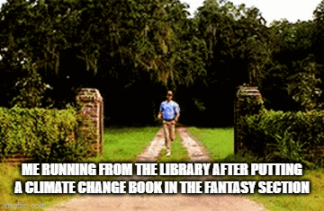 running from the library - Imgflip