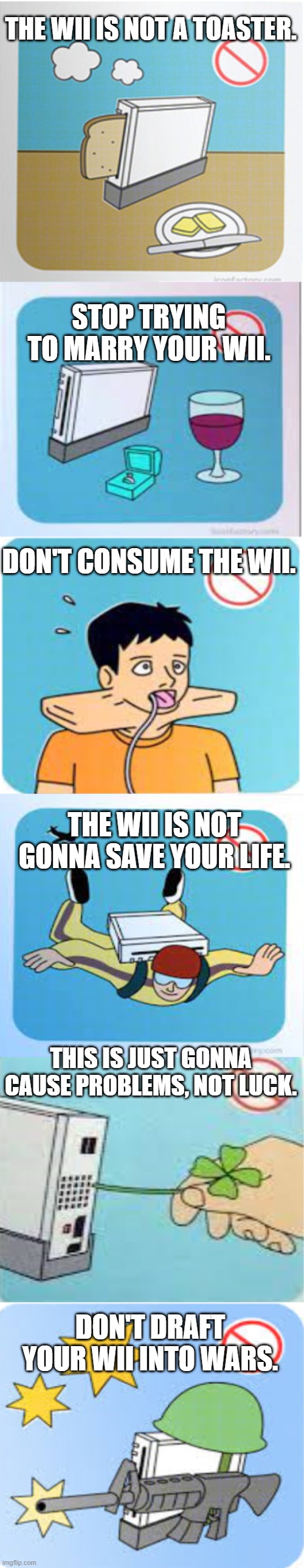 Nintendo Wii Rules: Don't do these things! - Imgflip