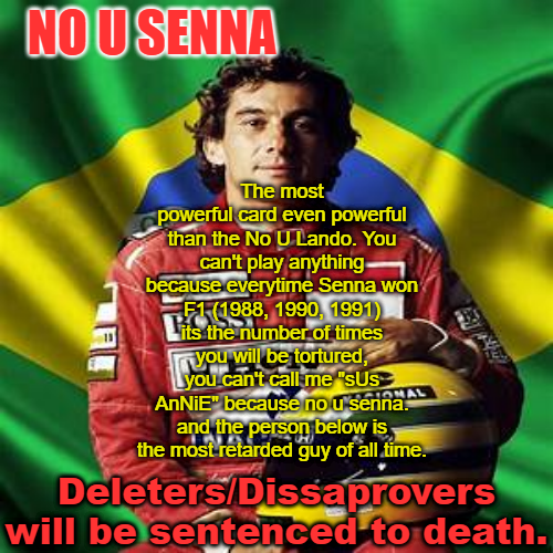 No U Senna Blank Template - Imgflip
