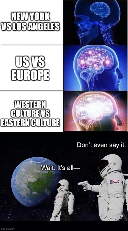 Image tagged in memes,expanding brain,black background - Imgflip