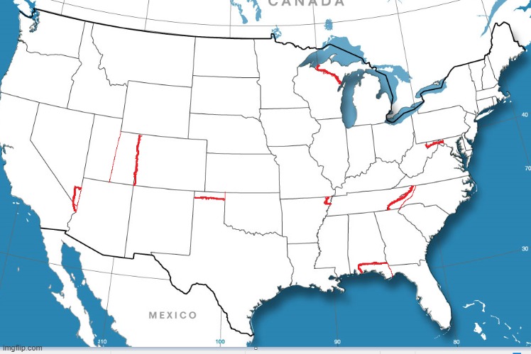 Fixed the borders of the US - Imgflip