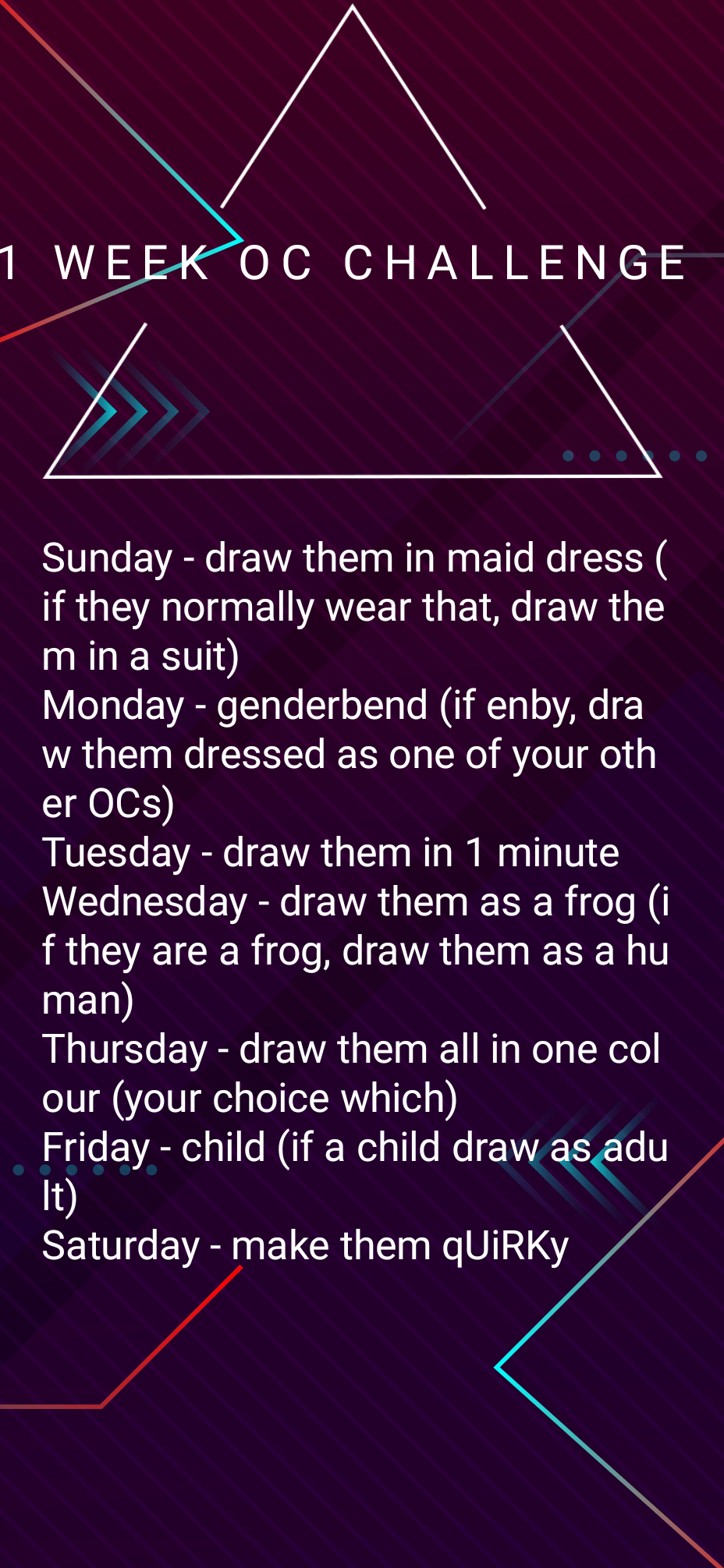 1 Week Oc Challenge Blank Template Imgflip