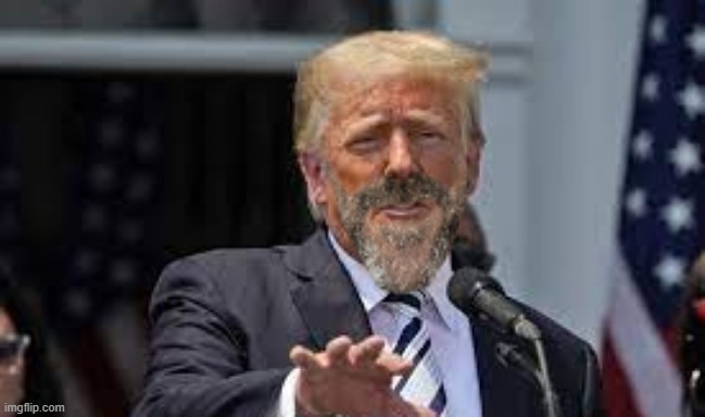 Trump but he grows a retirement beard - Imgflip