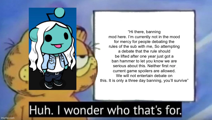 Garfield looking at the sign - Imgflip