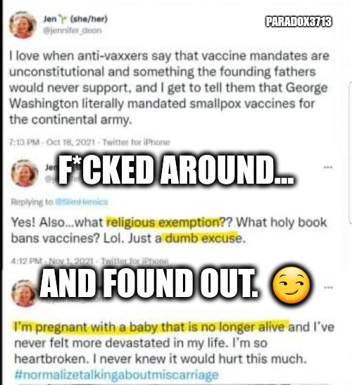 Too soon? Maybe she should name the kid, Karma? - Imgflip